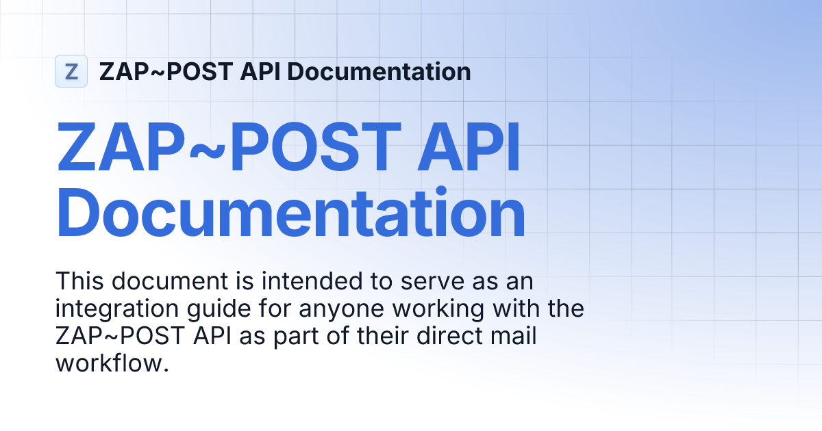 Zap~post Api Documentation Zap~post Api Documentation 1251